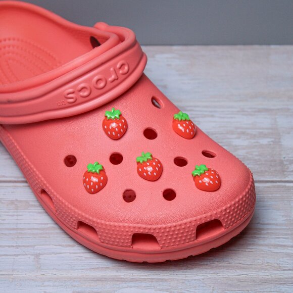 Accessories | 1 Pc Set Of Strawberry Shoe Charms For Crocs Small Cute ...